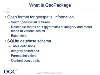 GeoPackage SWG Overview | PPT