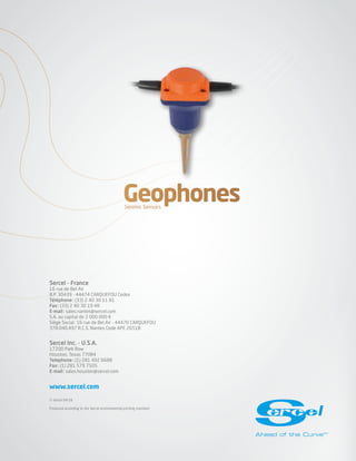 Geophones brochure sercel_en | PDF