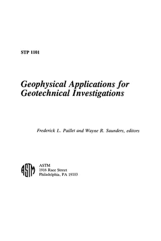 Geotechnical Geophysics | PDF
