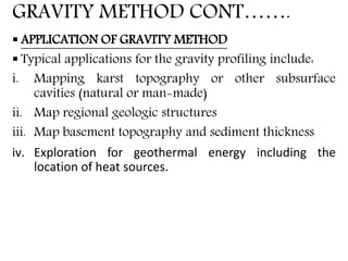 Geophysical methods brief summary | PPTX