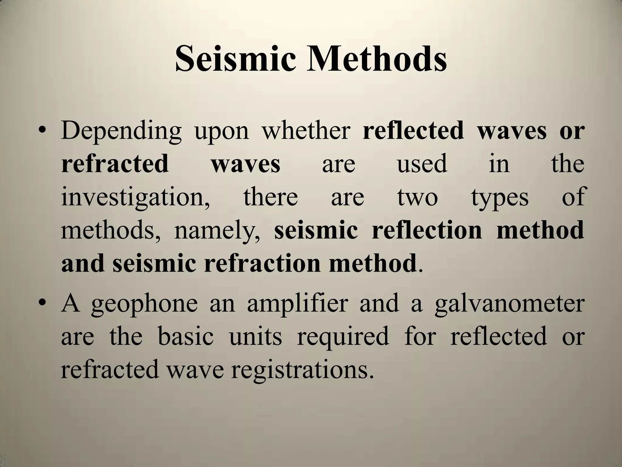 Geo-Physical Investigations | PPTX