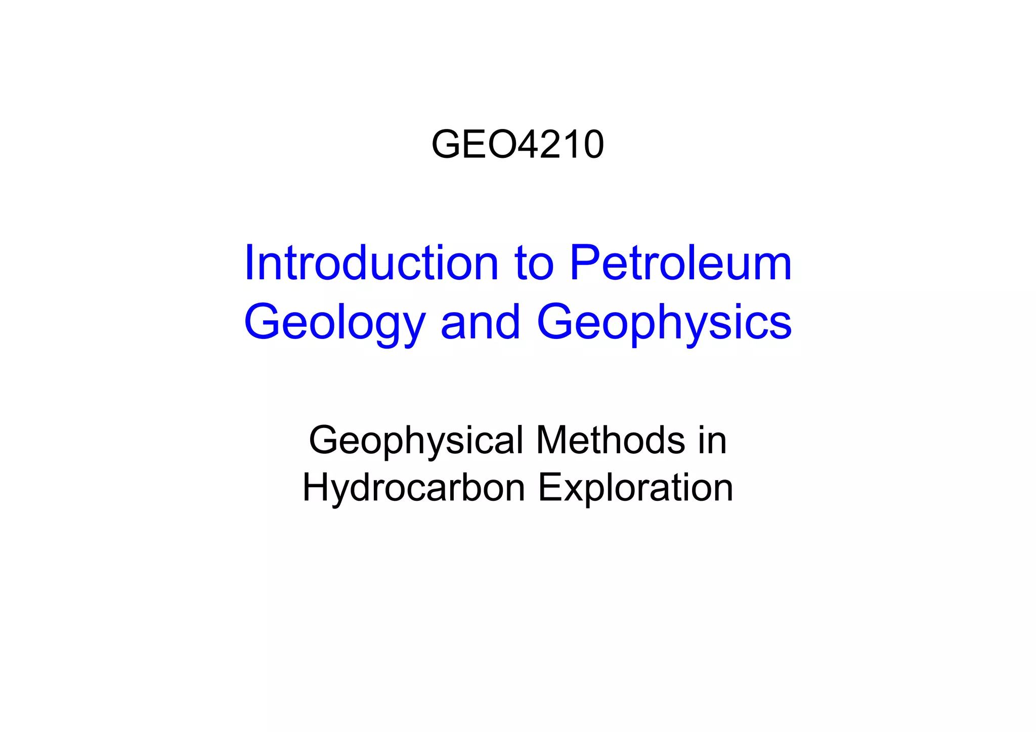 Geophysical methods | PDF