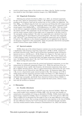 S1222a - the largest Marsquake detected by InSight | PDF