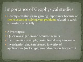 Geophysical studies | PPTX