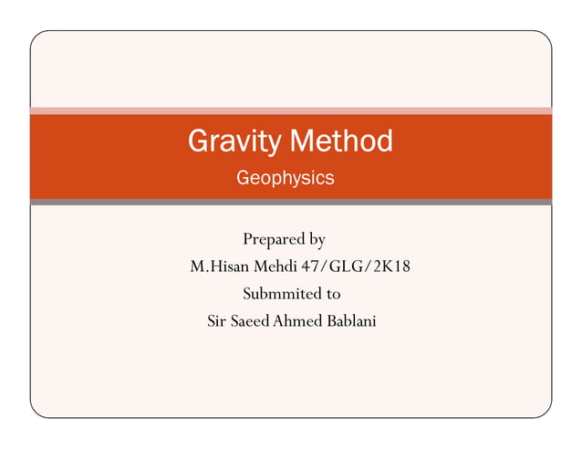 Gravity Method | Geophysics | Geology | PDF