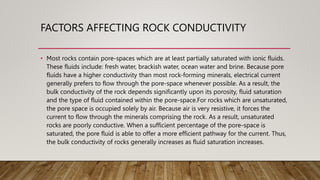 Electrical properties of rocks by Atharv Singh Department of Geology ...
