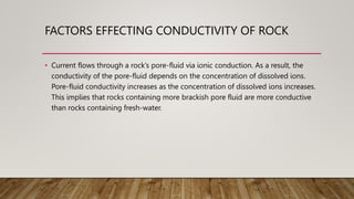 Electrical properties of rocks by Atharv Singh Department of Geology ...
