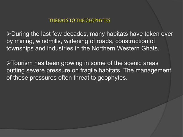 Geophytes of western ghats | PPTX | Gardening | Home & Garden