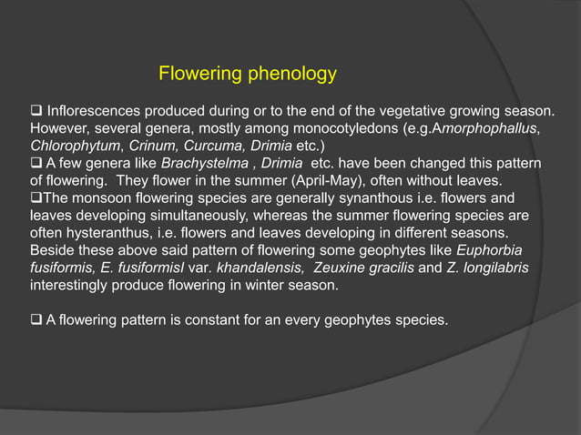 Geophytes of western ghats | PPTX | Gardening | Home & Garden