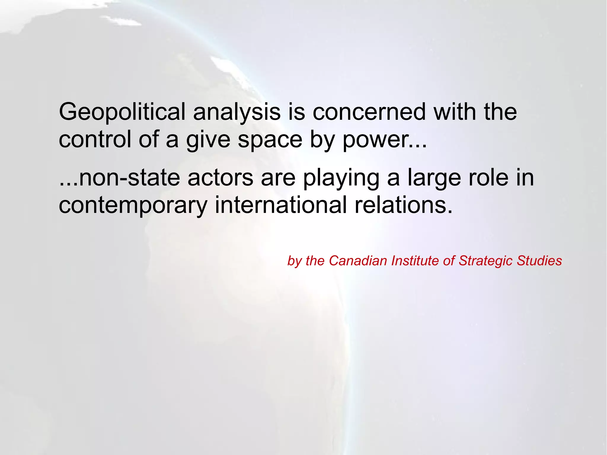 Geopolitical intelligence analysis | PDF