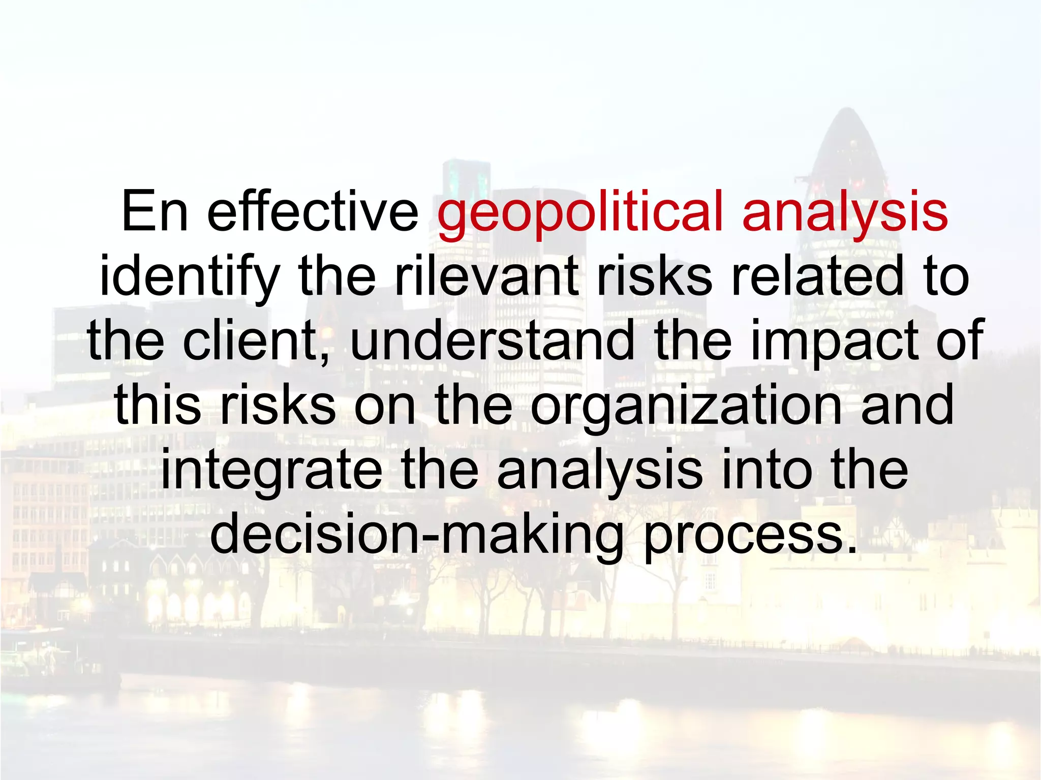 Geopolitical intelligence analysis | PDF