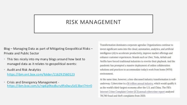 Geopolitics - Risk and Threats - Variants and Disease Management - S…