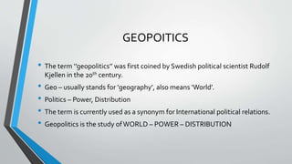 GEOPOLITICS AND HEALTH Anusree.pptx