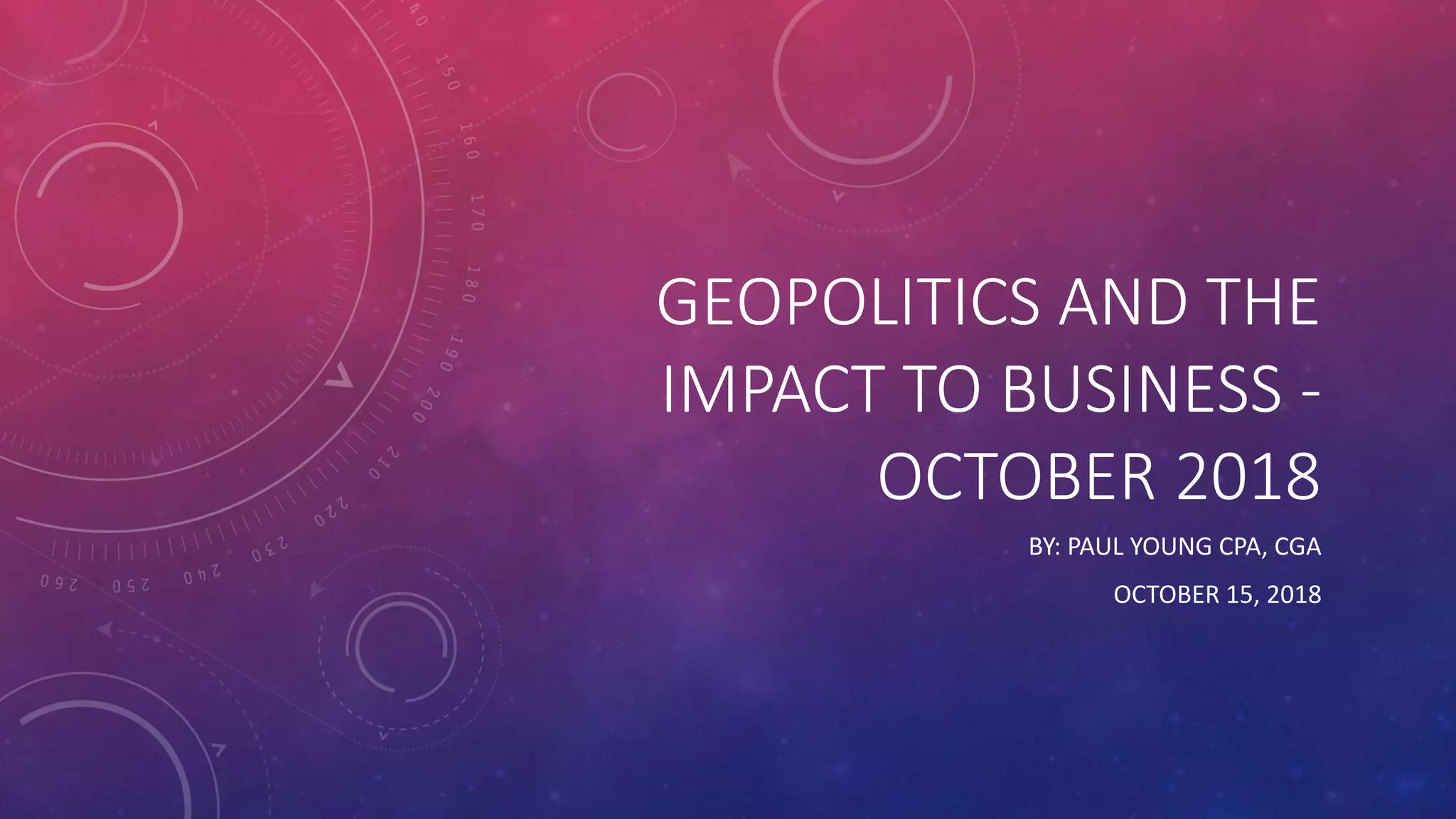 Geo-Political events and their impact on Business | PPTX