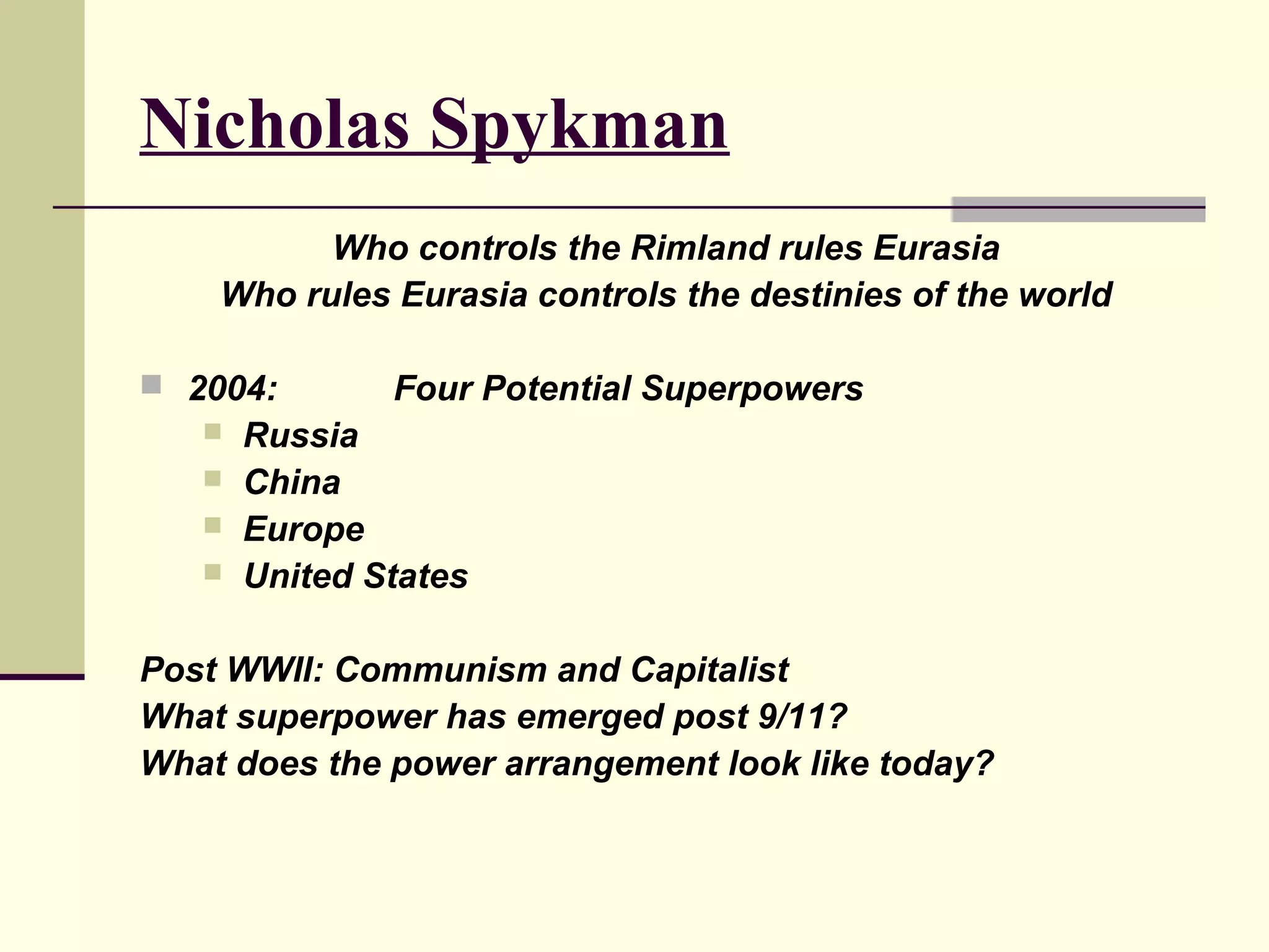 Geopolitics Key | PPT