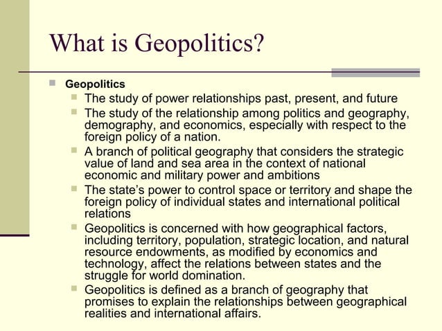 Geopolitics Key | PPT