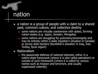 Geopolitics introduction and basic concepts | PPTX