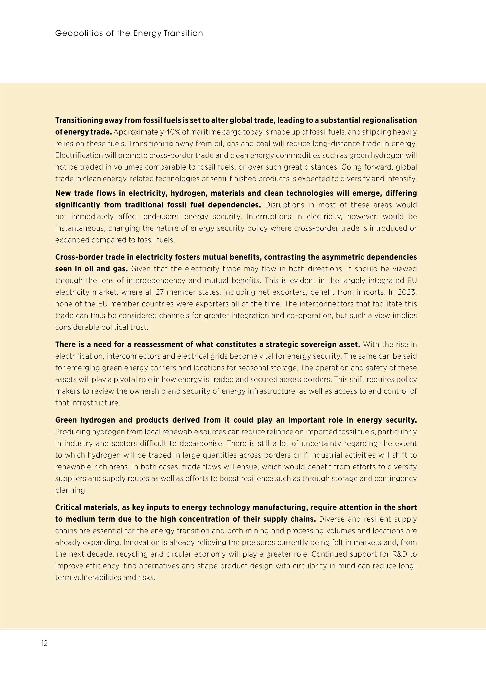 IRENA Geopolitics of the energy transition: Energy security | PDF