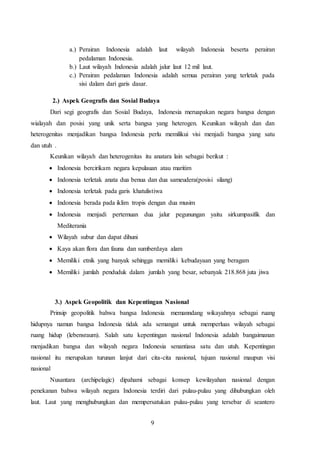 Geopolitik Nasional Indonesia | DOCX