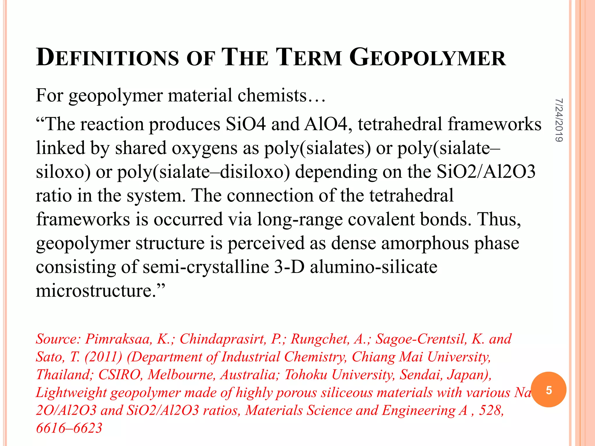 Geopolymer | PPTX