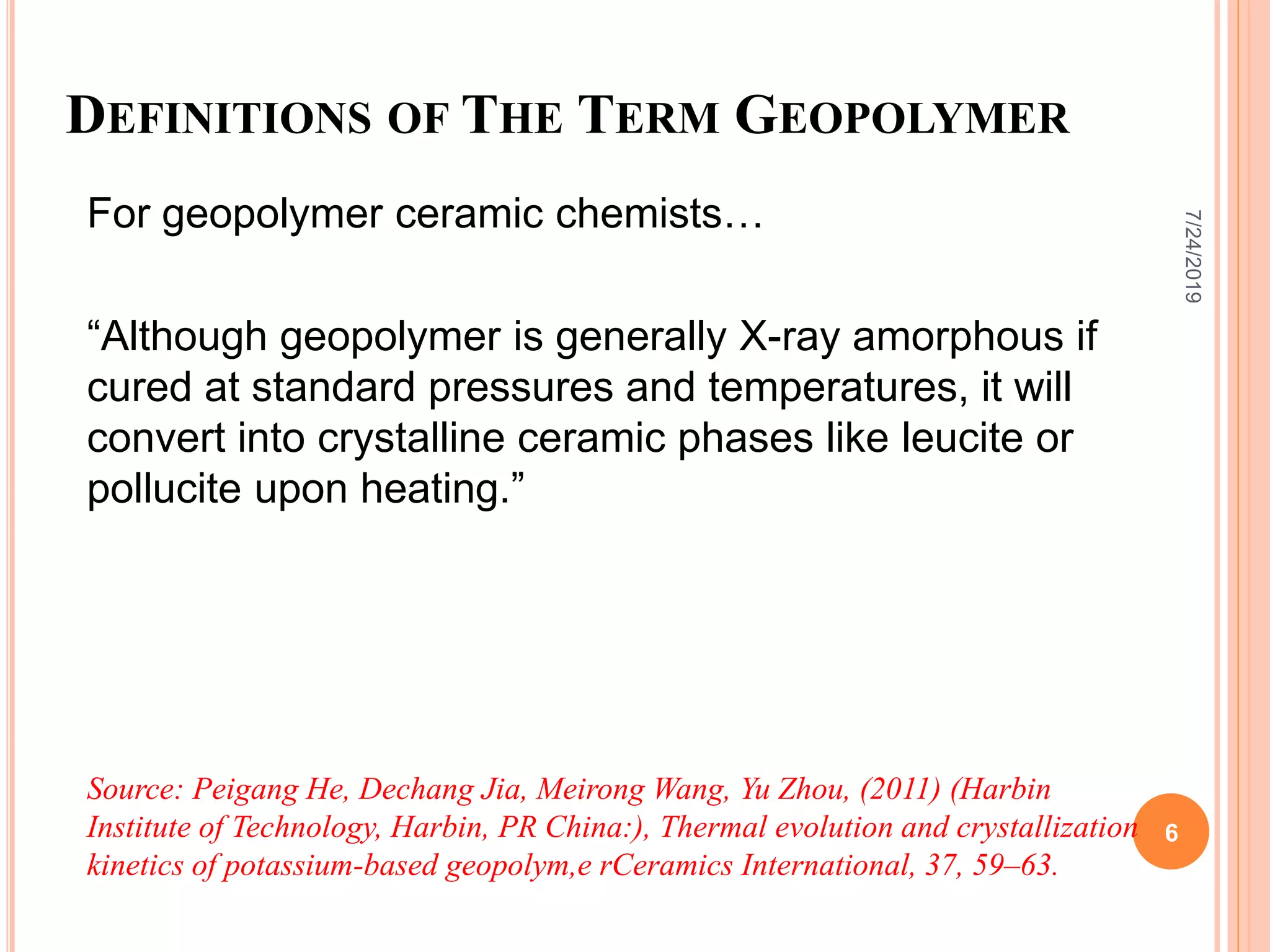 Geopolymer | PPTX