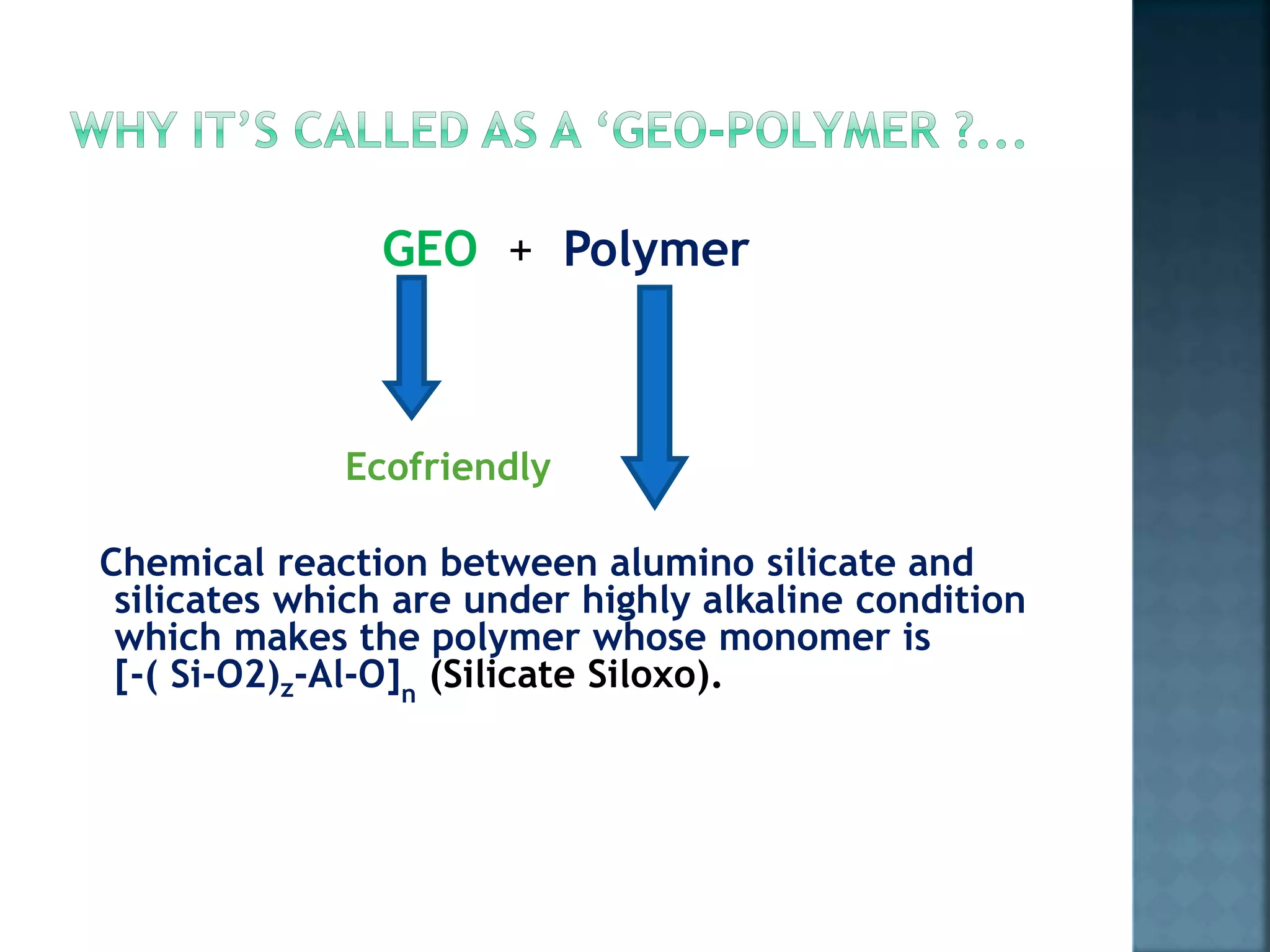Basics of Geopolymer concrete | PPTX
