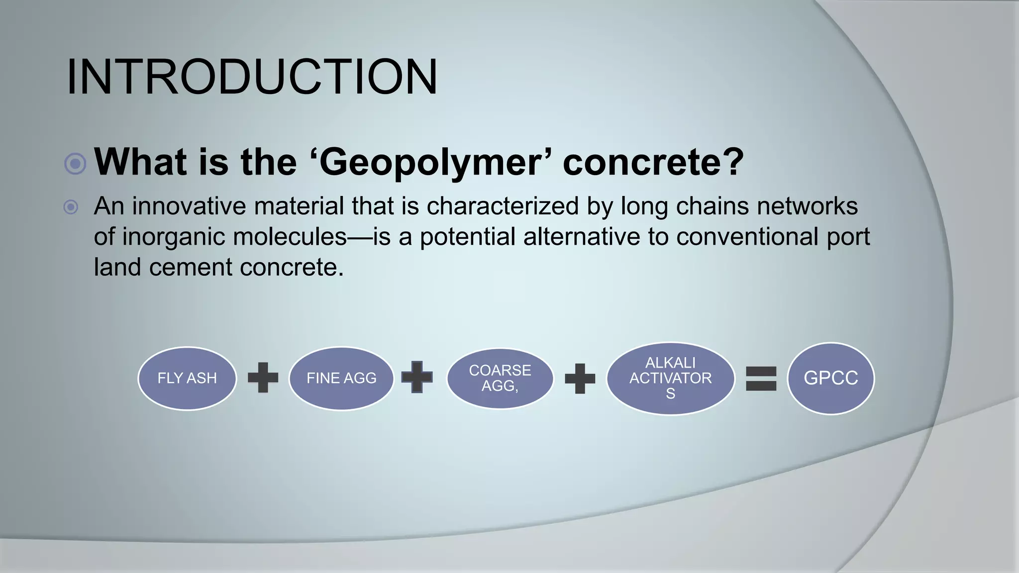 Geopolymer concrete | PPTX