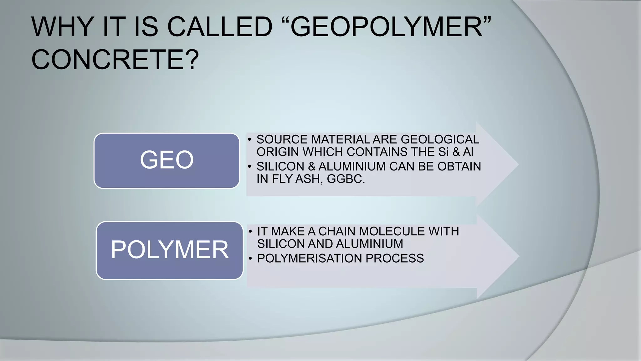 Geopolymer concrete | PPTX