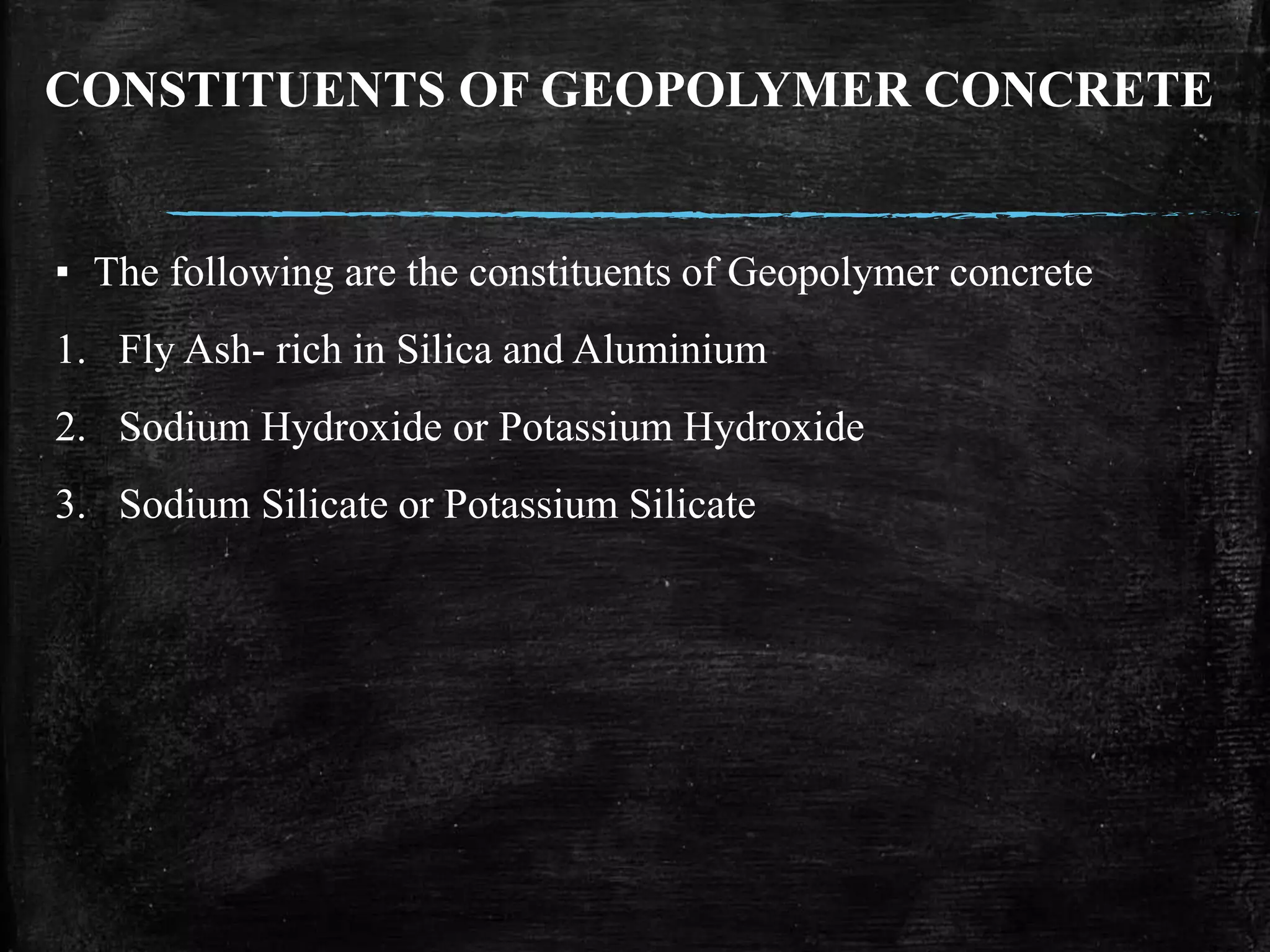 Geopolymer concrete | PPTX