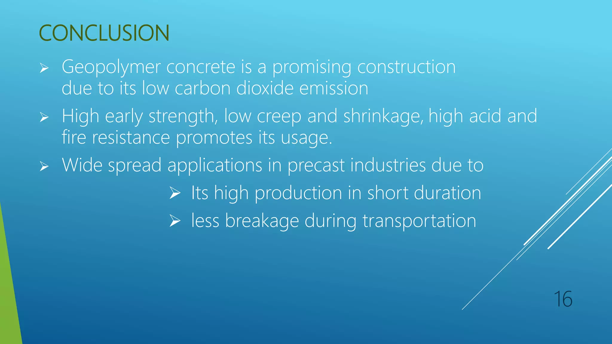 Geo Polymer Concrete | PPTX