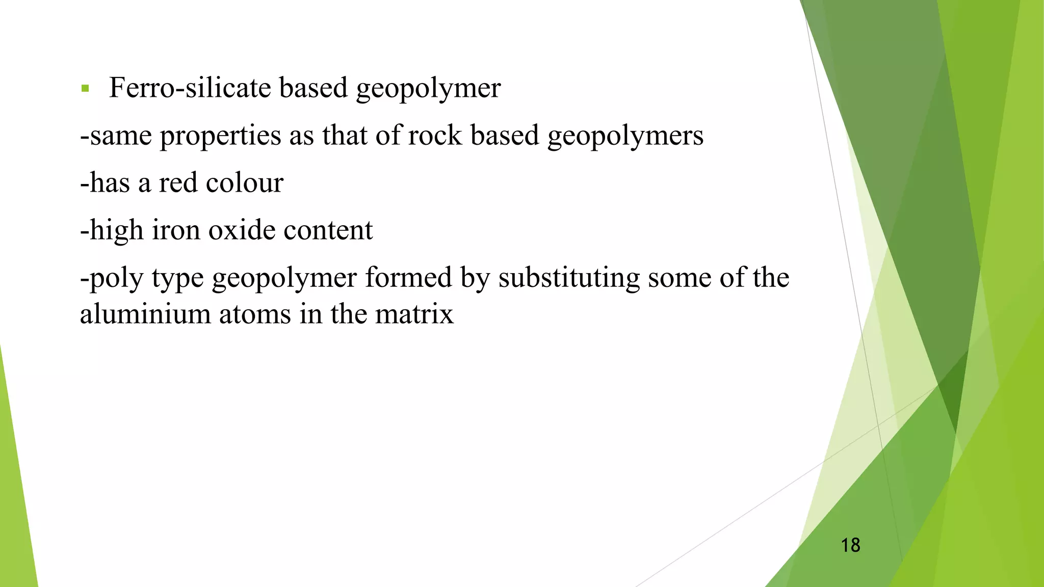 Geopolymer concrete ppt | PPTX