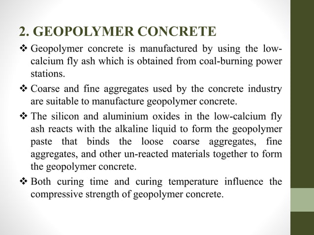 Geopolymeric Building Materials | PPTX