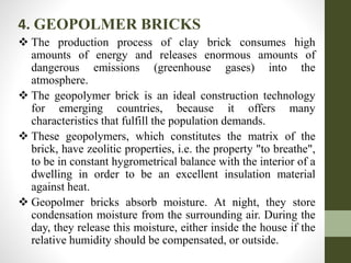 Geopolymeric Building Materials | PPTX