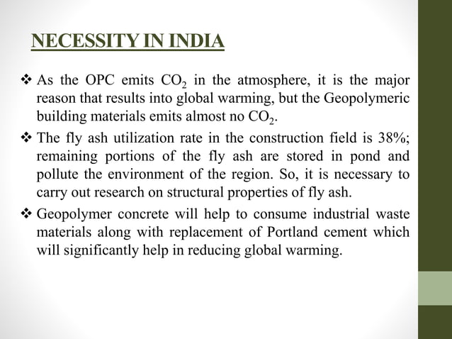 Geopolymeric Building Materials | PPTX