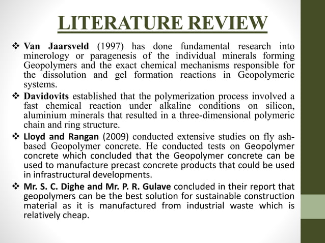 Geopolymeric Building Materials | PPTX