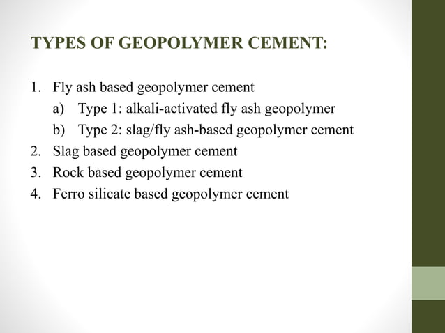 Geopolymeric Building Materials | PPTX
