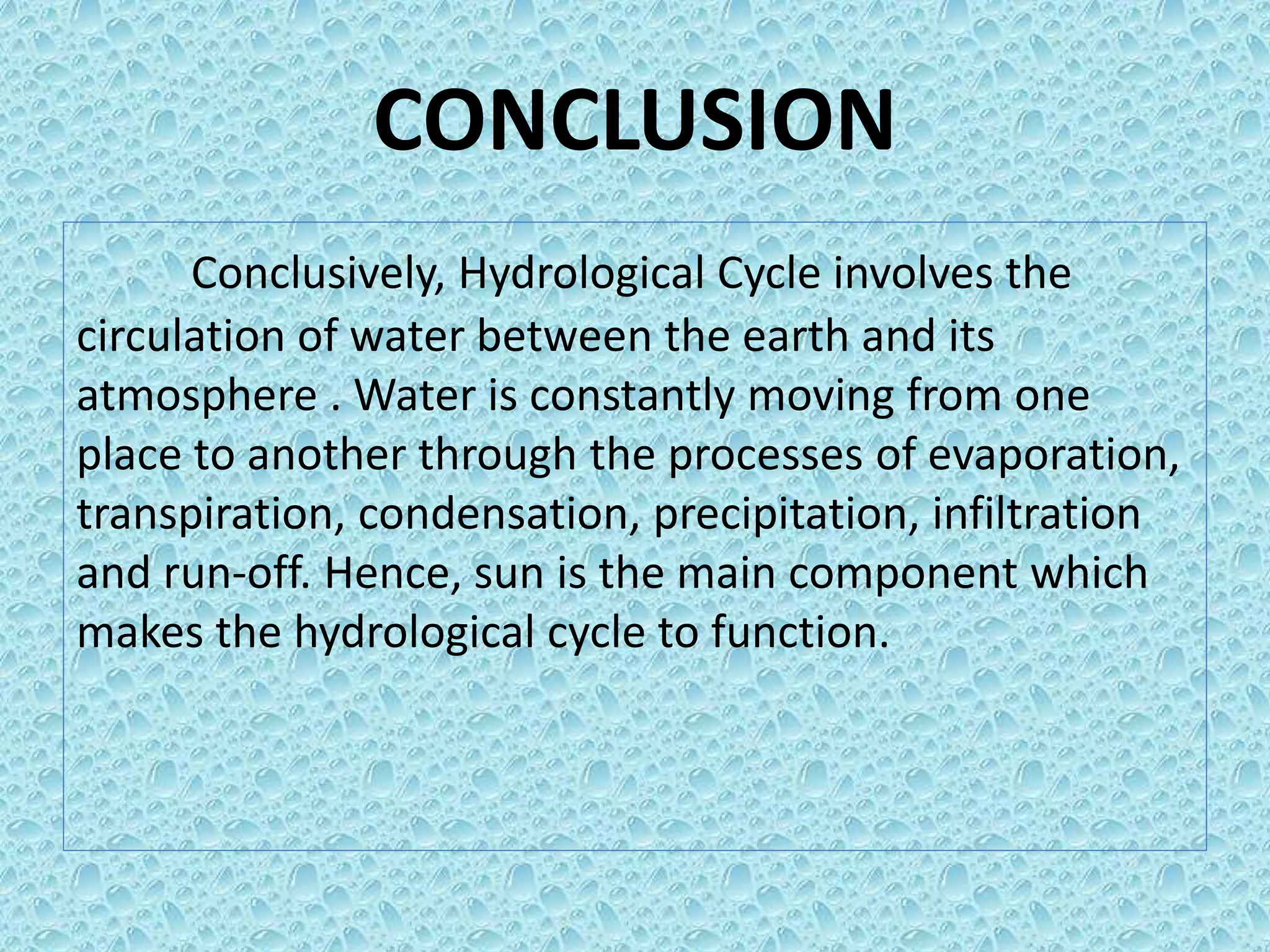 Hydrological cycle powerpoint presentation | PPTX