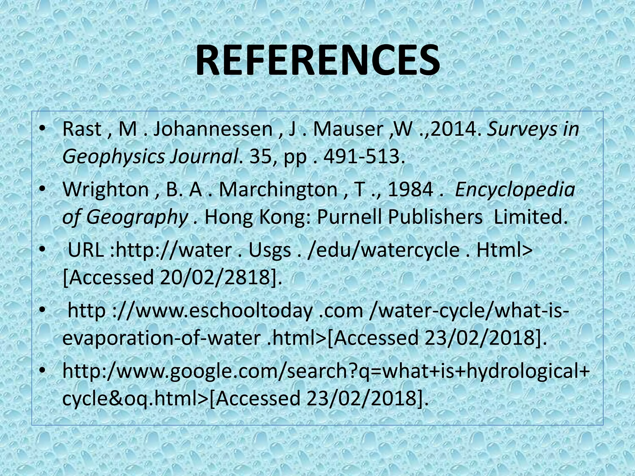 Hydrological cycle powerpoint presentation | PPTX
