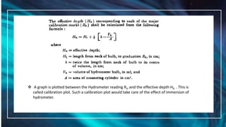 Particle size analysis hydrometer | PPTX | Geology | Science