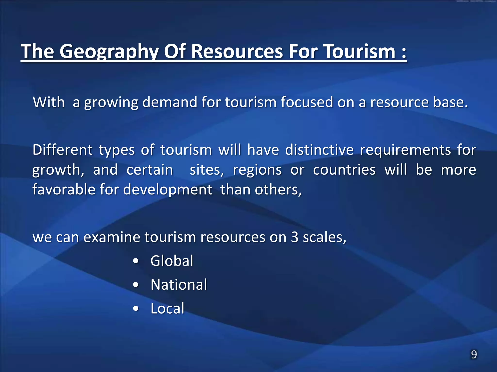 Geography of tourism | PPTX