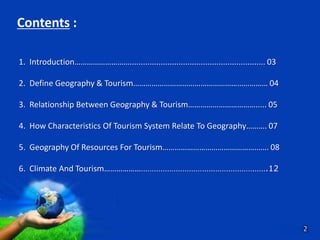 Geography of tourism | PPTX