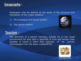 Geography of tourism | PPTX