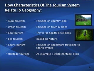 Geography of tourism | PPTX
