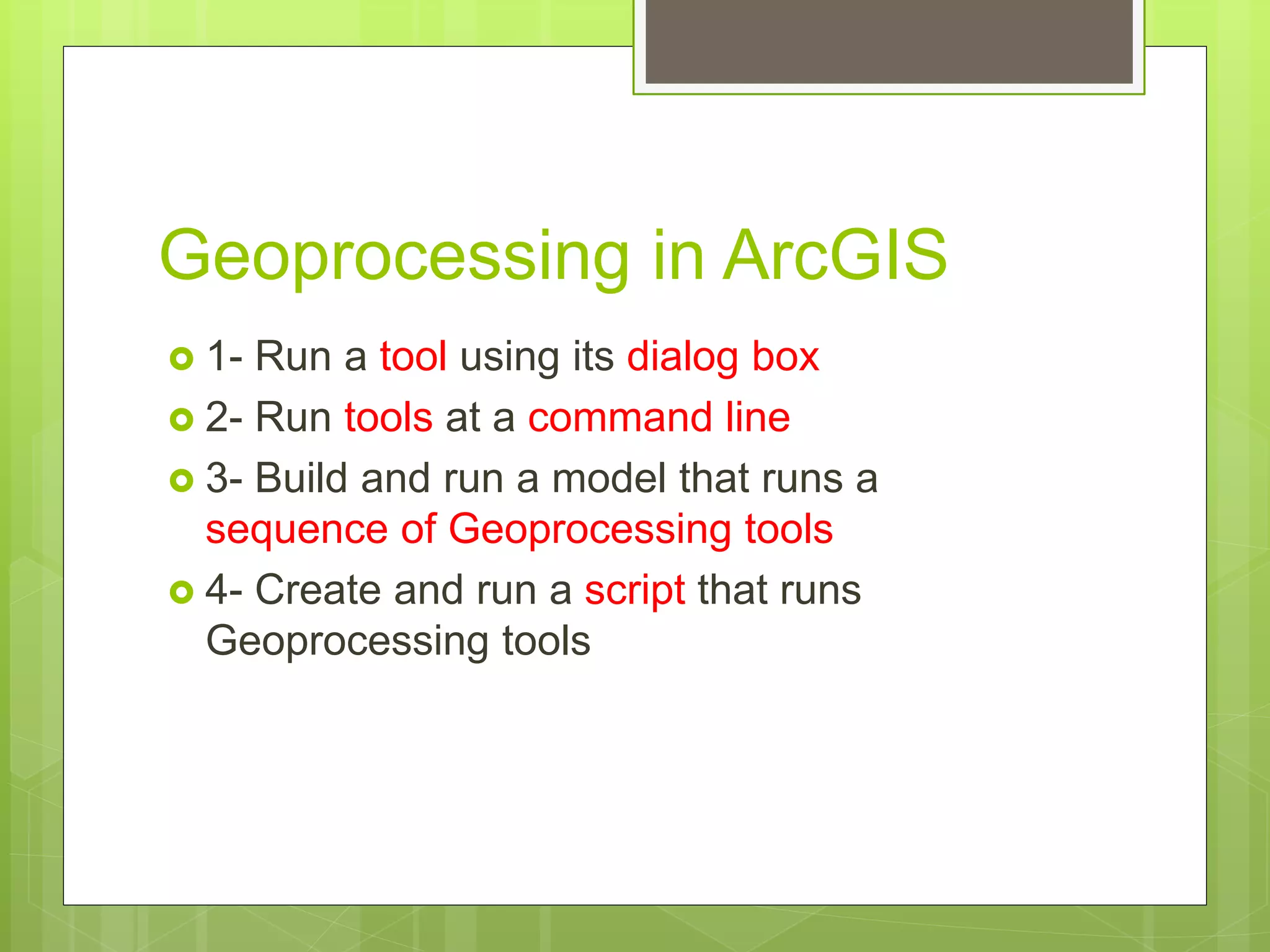 Geoprocessing | PPTX
