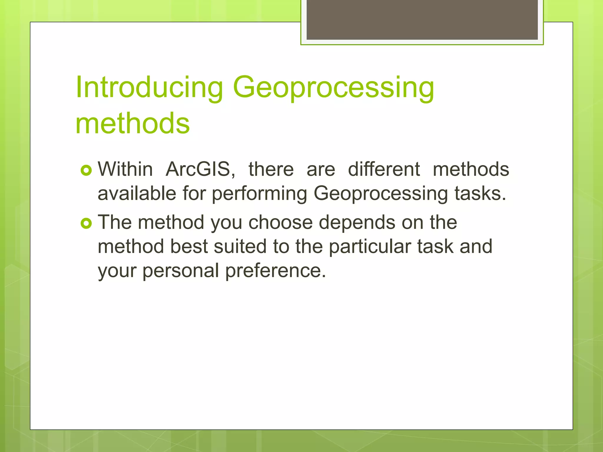 Geoprocessing | PPTX