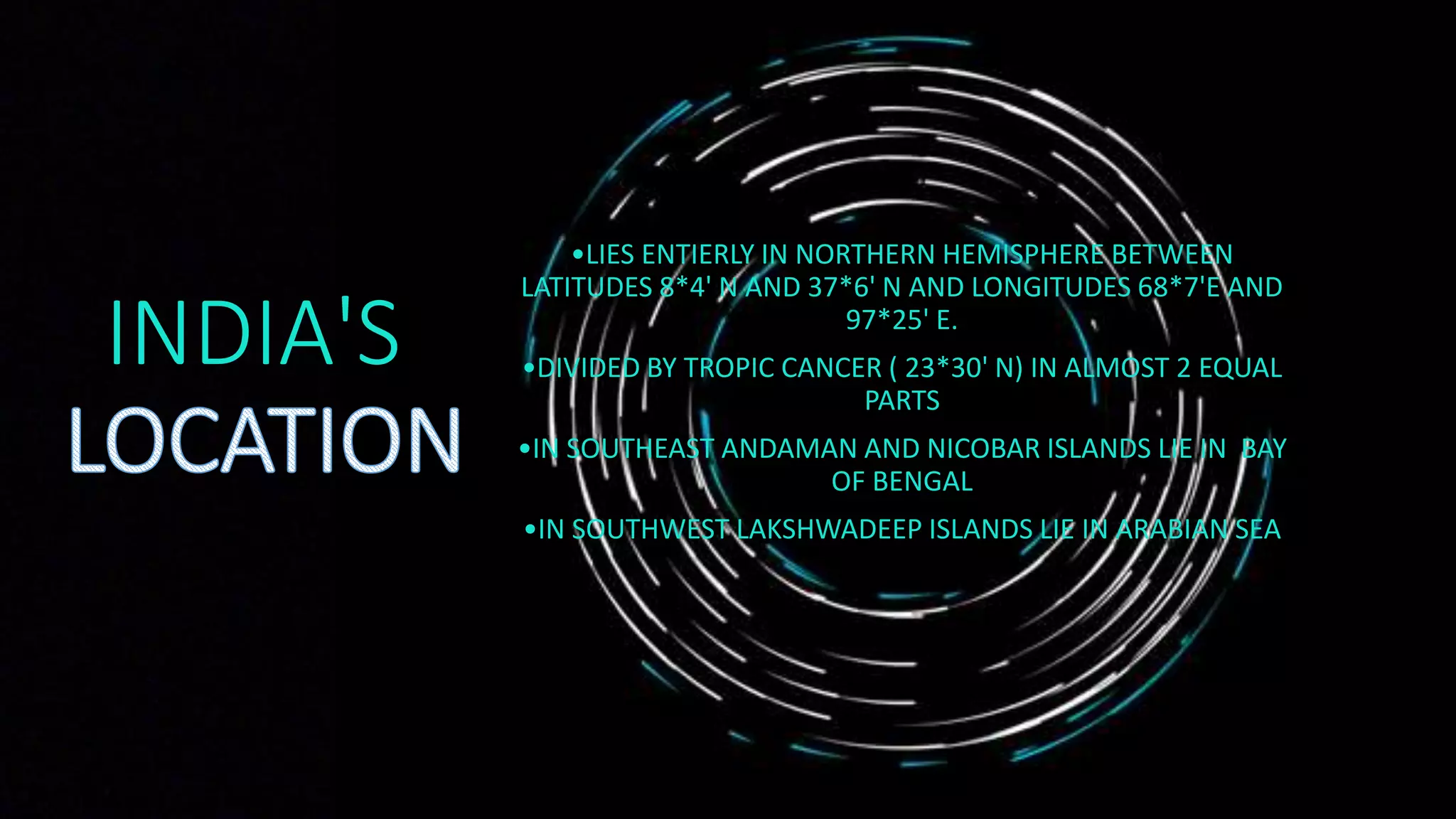 Geography project on india size and location | PPTX