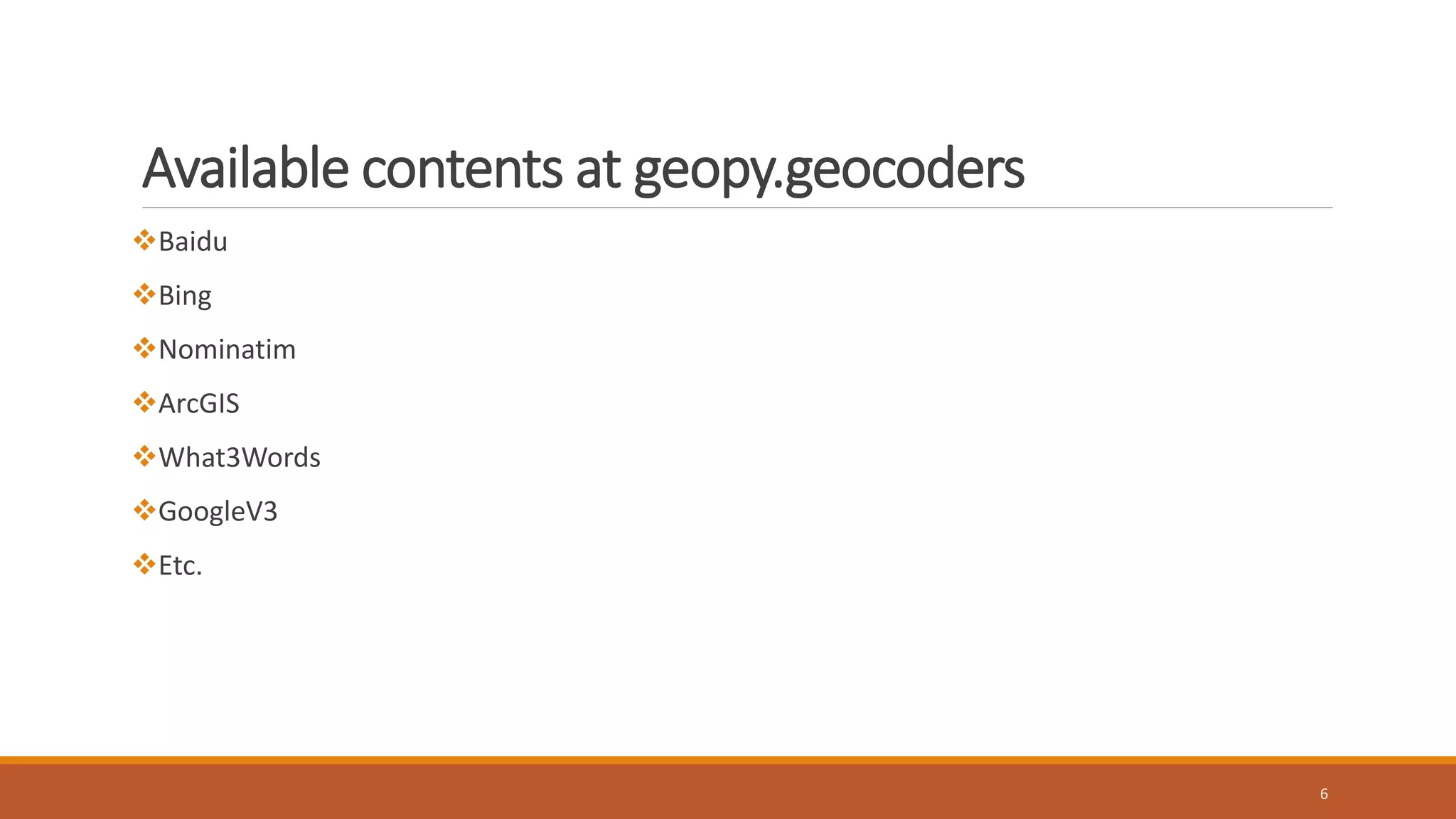 Geopy Module In Python Ppt