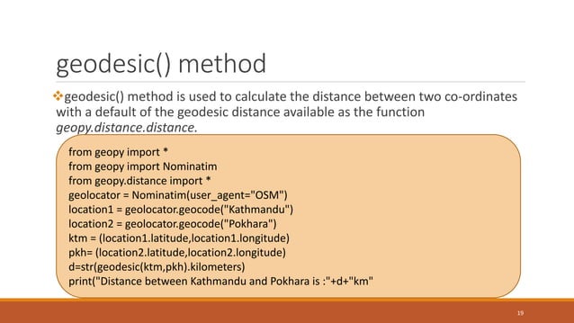 Geopy Module In Python Ppt