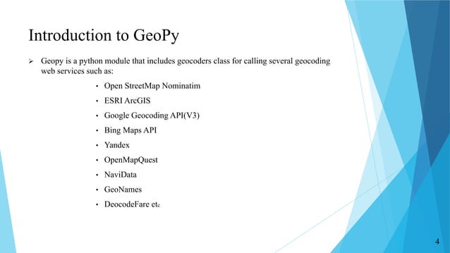 Geopy Module in Python | PPT