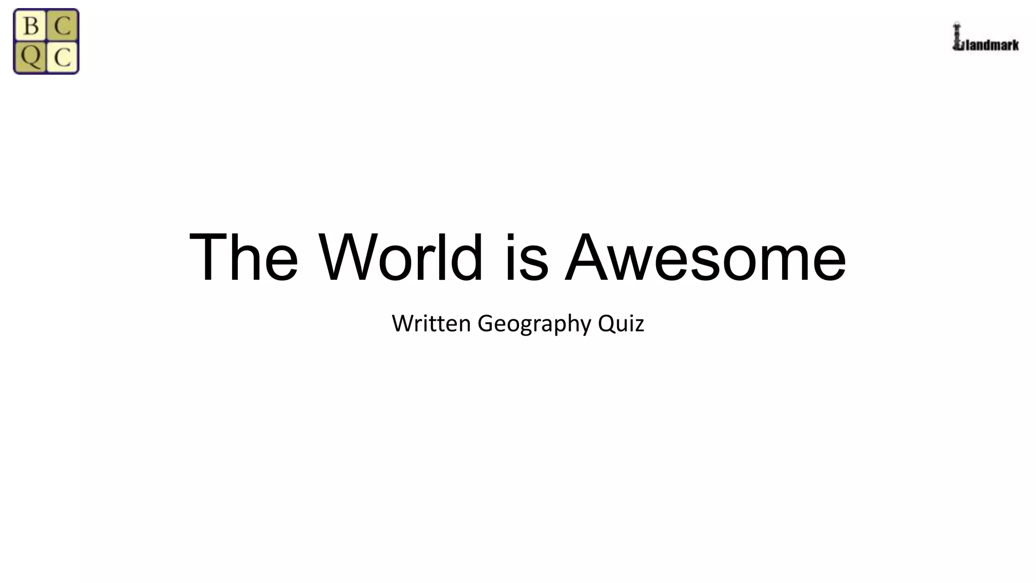 The World is Awesome | PPT